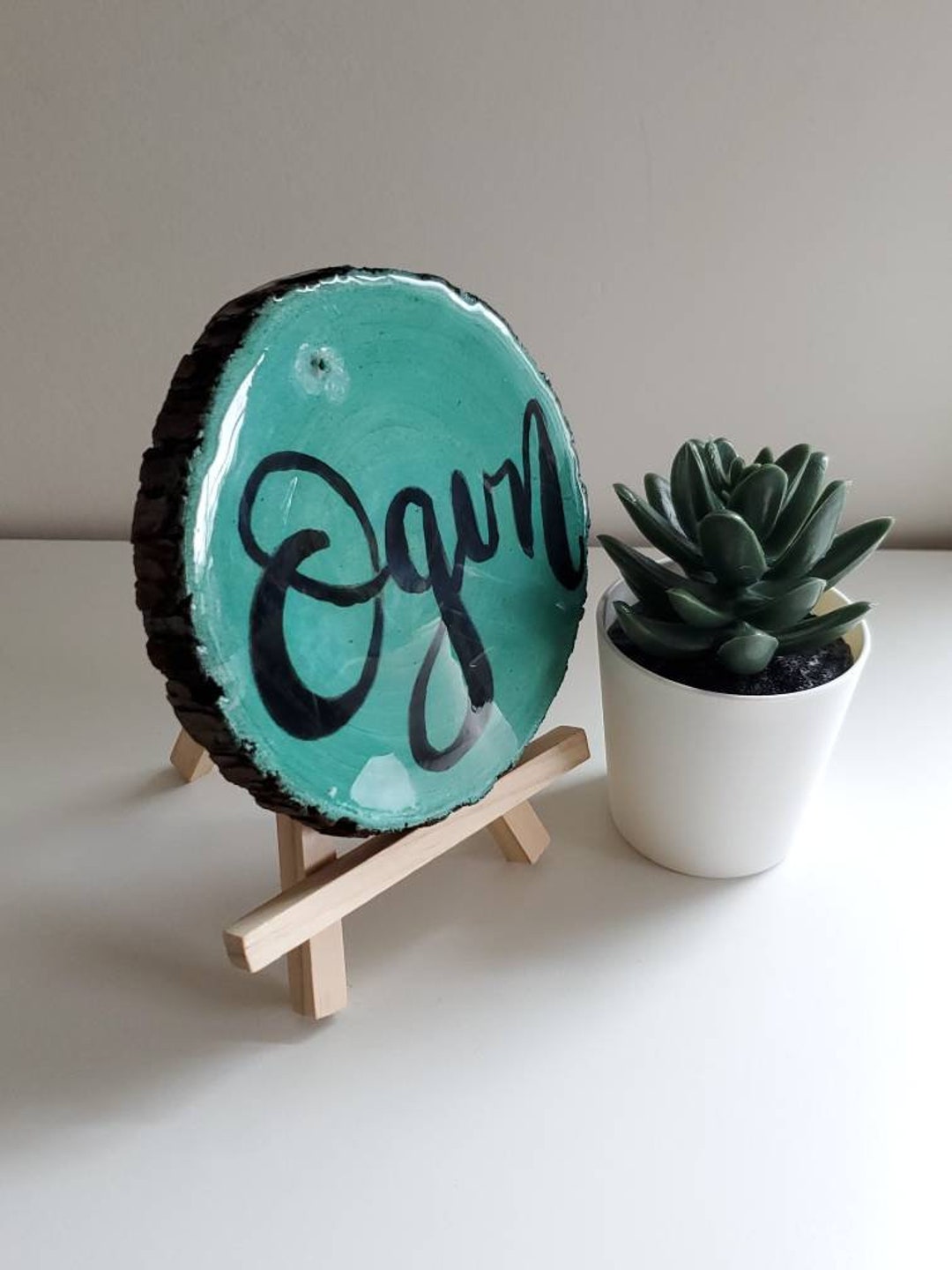 Ogun - Wood Decoration - Wall Hanging - Orisha - Brush Lettering - - Etsy