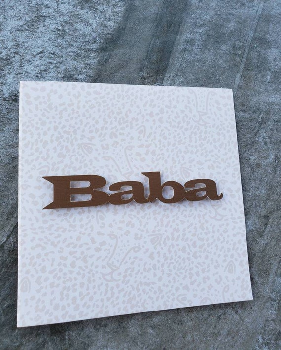 Baba Animal Print Greeting Card for Father Friend | Etsy