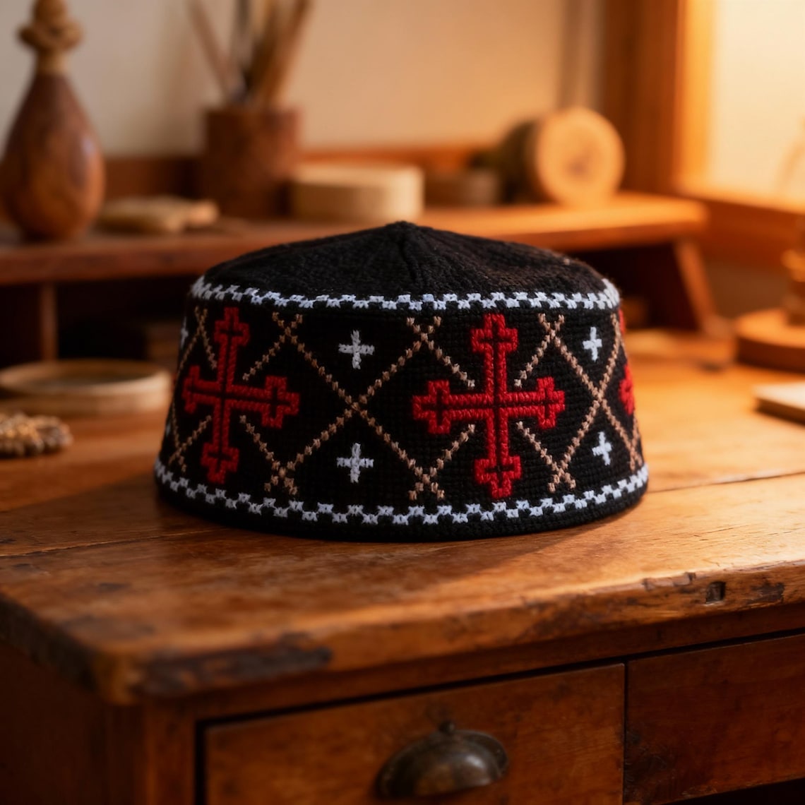 Black Orthodox Skufia • Christian Monk Cap • Handmade Clergy Hat ...