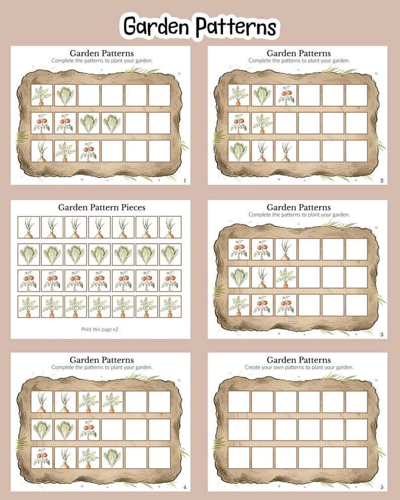 Rabbit Garden Learning Bundle - Etsy