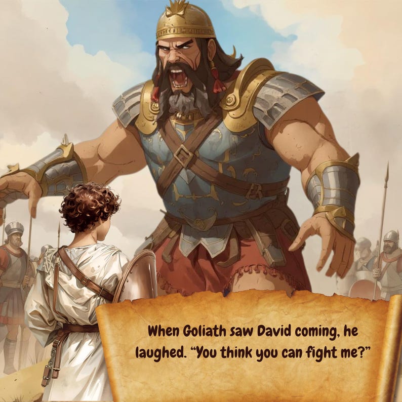 David and Goliath Storybook: Watercolor Kids Bible Lesson (PDF Download ...
