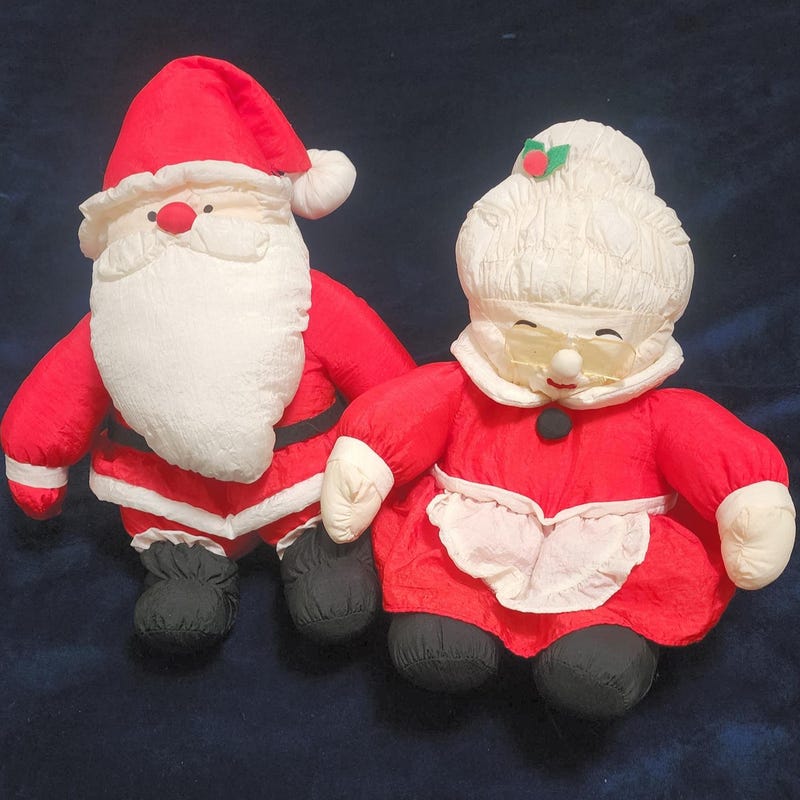 Large Stuffed Santa - Etsy