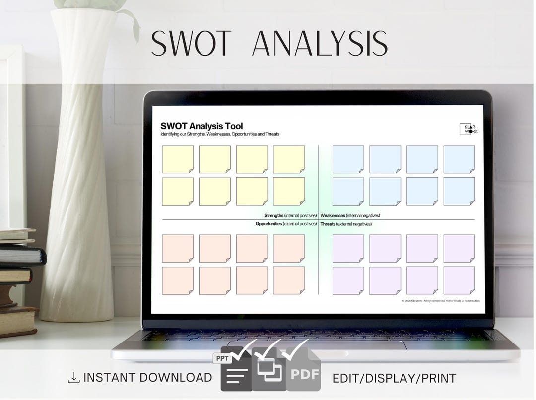 SWOT Analysis Tool | Strategy Clarity Template for Business and Non ...
