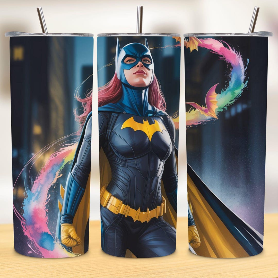 Vibrant Superhero Girl 20oz Tumbler Wrap PNG | Classic Superhero 20oz ...