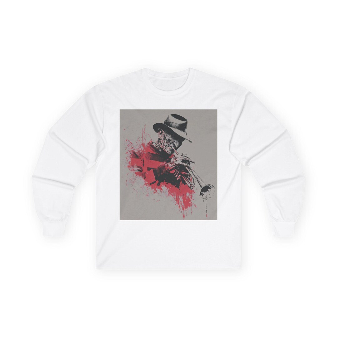 Freddy Krueger Horror Movie Fan Long Sleeve Tee, Halloween, Funny Scary ...