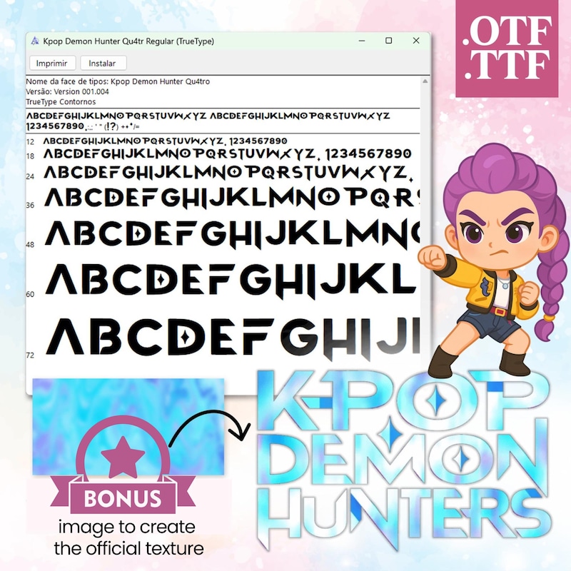 Demon Hunter Kpop Font - Etsy