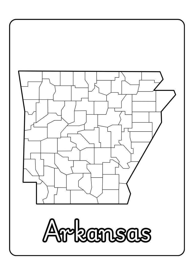 United States Coloring Book | Printable USA Map Coloring Pages for Kids ...