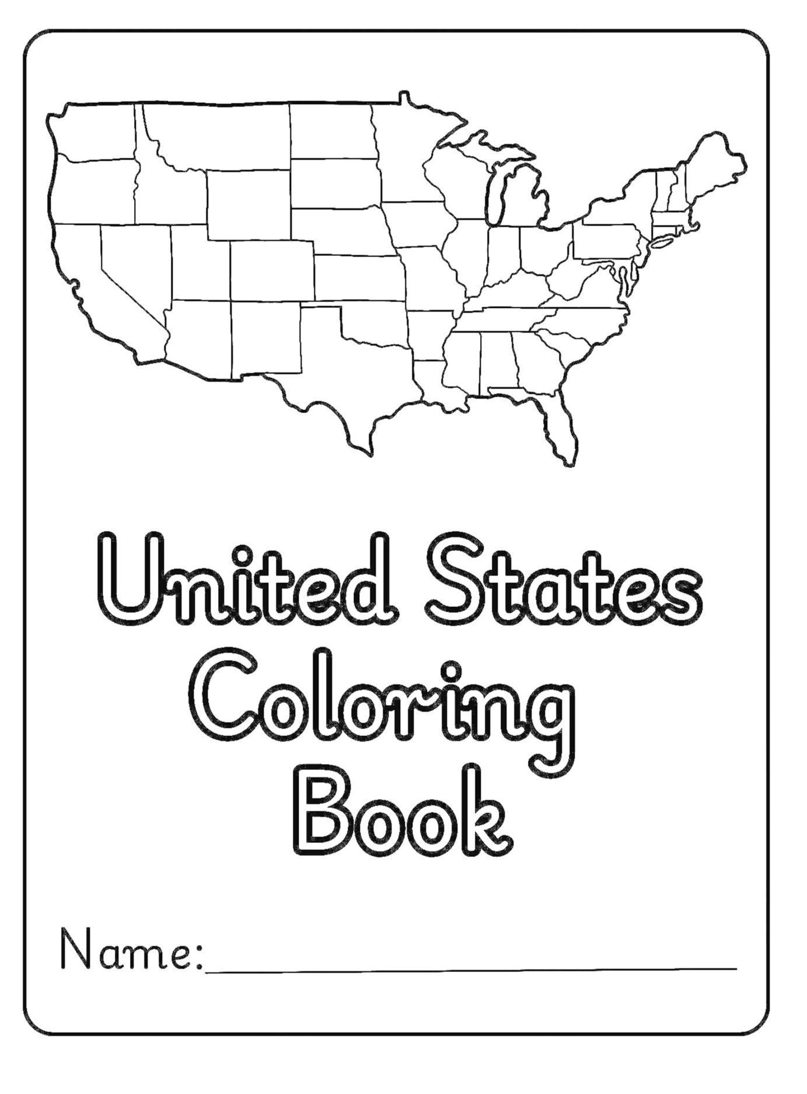 United States Coloring Book | Printable USA Map Coloring Pages for Kids ...