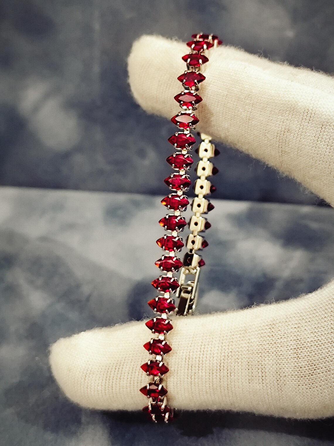 Ruby Tennis Bracelet | Minimalist Gemstone Bracelet | Elegant & Luxury ...