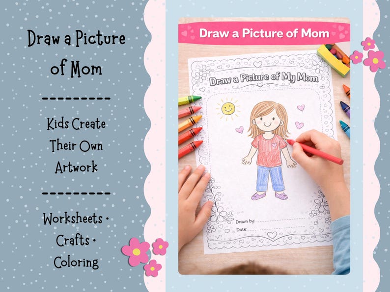 Mother's Day Gift for Kids | All About My Mom Memory Book | Handprint ...