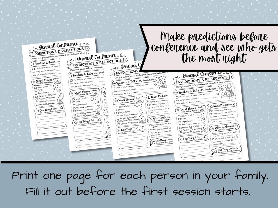 General Conference Activity Pages: Printable LDS Games (digital ...