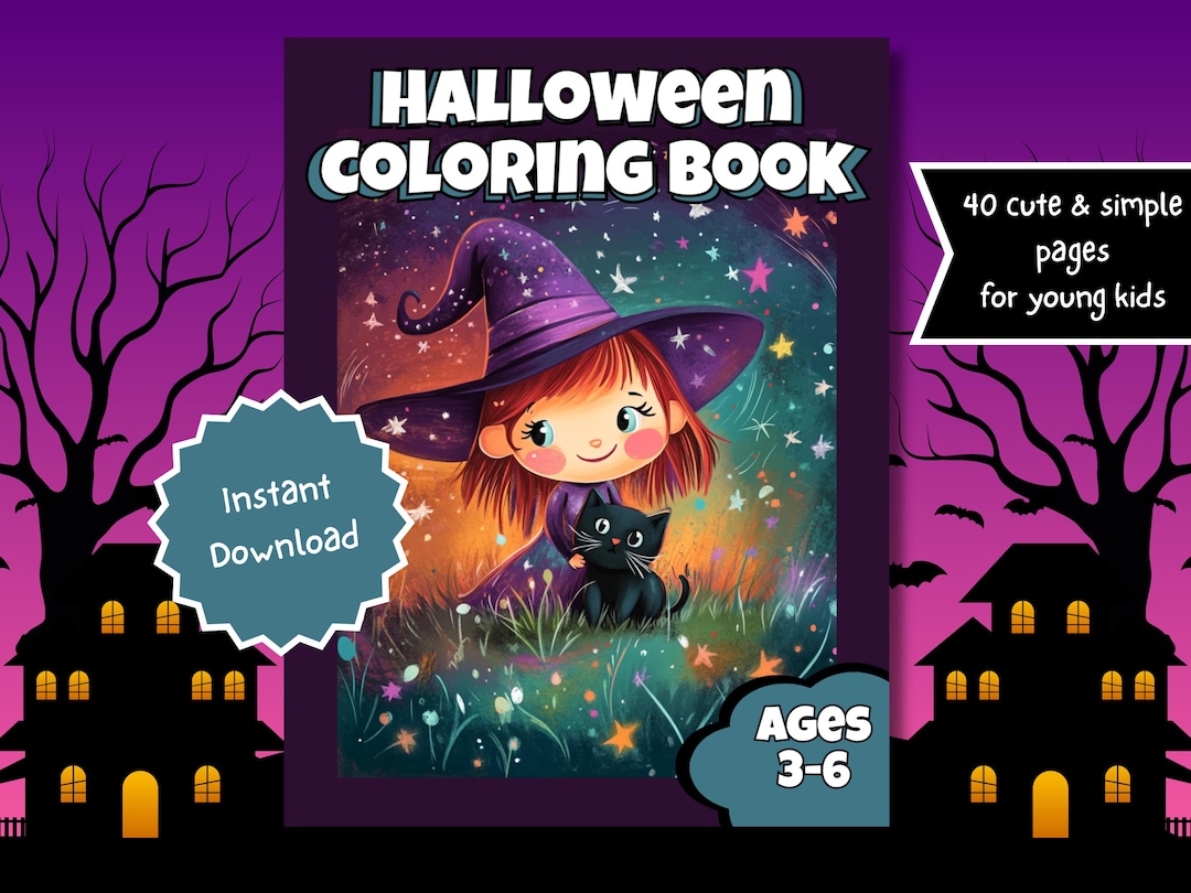 Halloween Coloring Book for Kids Ages 3–6 | Cute, Not-scary Coloring ...