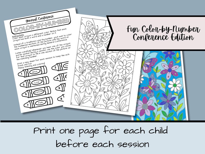 General Conference Activity Pages: Printable LDS Games (digital ...