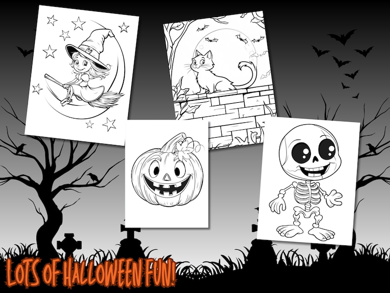 Halloween Coloring Book for Kids Ages 3–6 | Cute, Not-scary Coloring ...