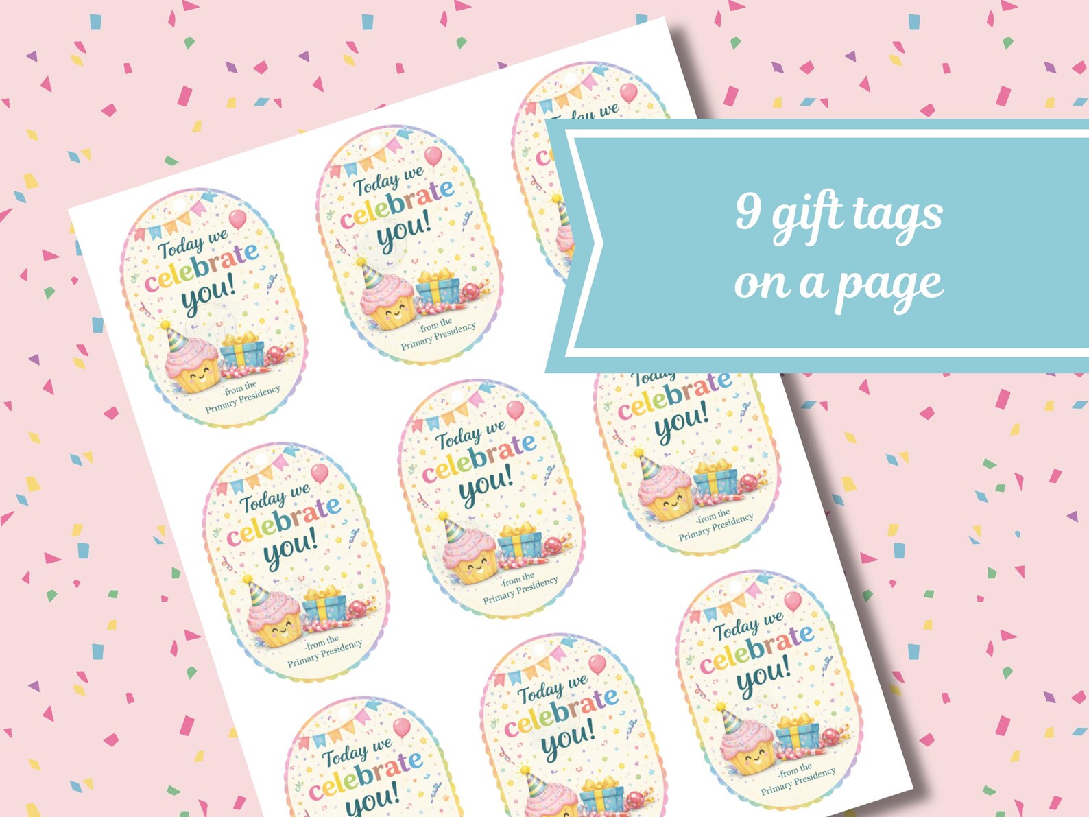 Today We Celebrate You! LDS Printable Primary Birthday Gift Tag - Etsy