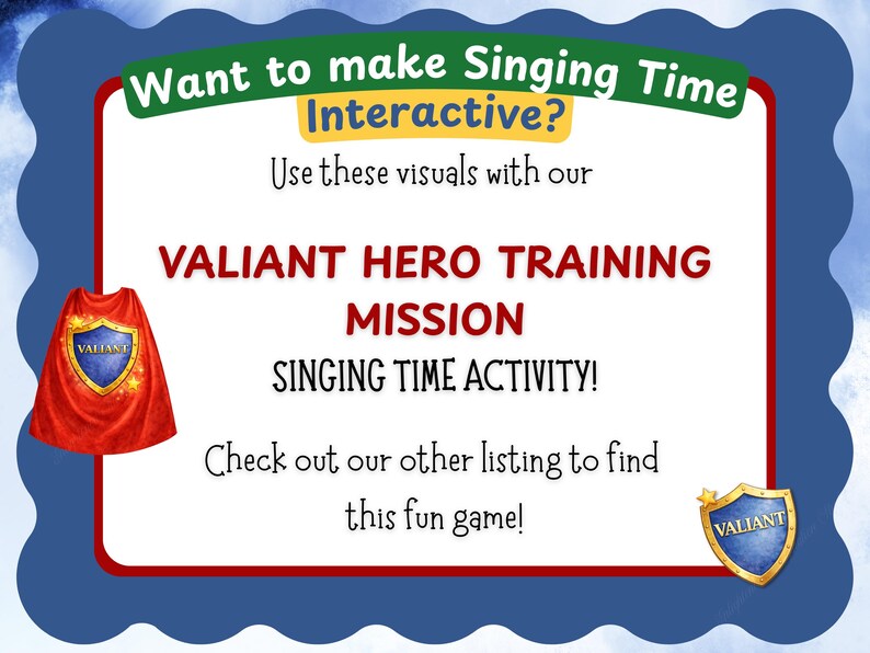 I Will Be Valiant Singing Time Visuals | LDS Primary Song | Printable ...