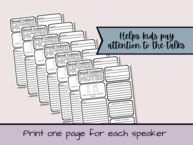 General Conference Activity Pages: Printable LDS Games (digital ...