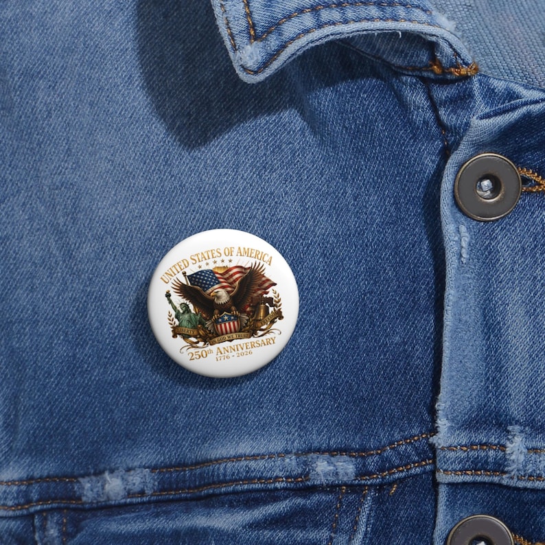 United States 250th Anniversary Pin | Glossy Metal Pin - Etsy Australia