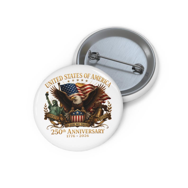 United States 250th Anniversary Pin | Glossy Metal Pin - Etsy Australia