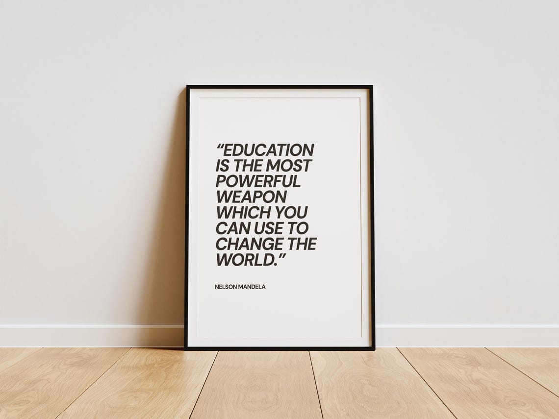 Nelson Mandela Classroom Quote Poster: Educational Wall Art (digital ...