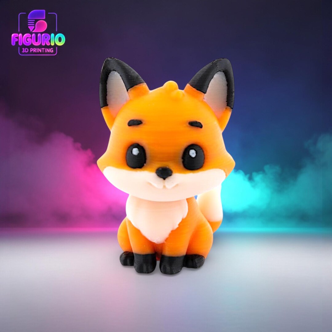 Finn the Fox | 3D Printed Keychain | Fox Figurine | Gift for Animal ...