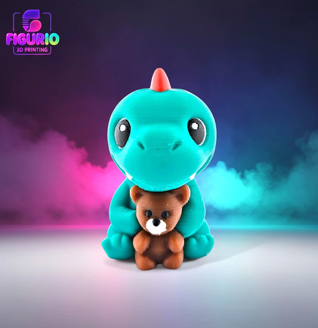 Bruno the T-rex – 3d-printed Figure | Keychain | Pendant | Tabletop ...