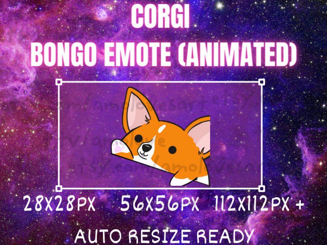 Corgi Bongo Twitch Emote | DIGITAL DOWNLOAD - Etsy