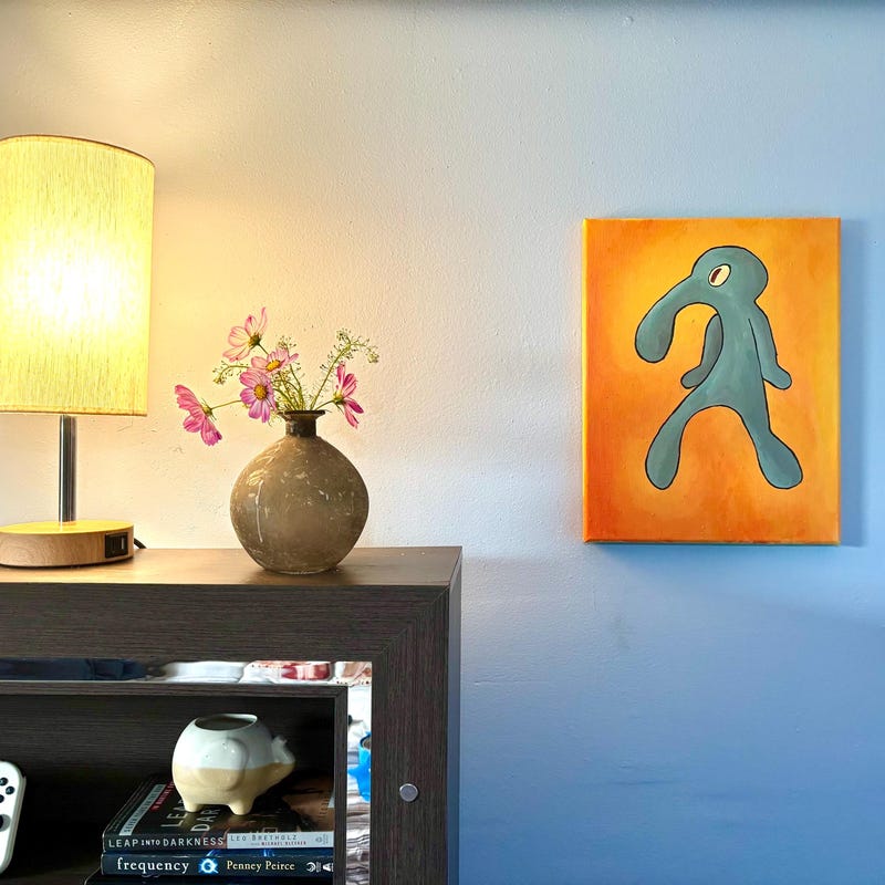 Squidward Painting - Etsy