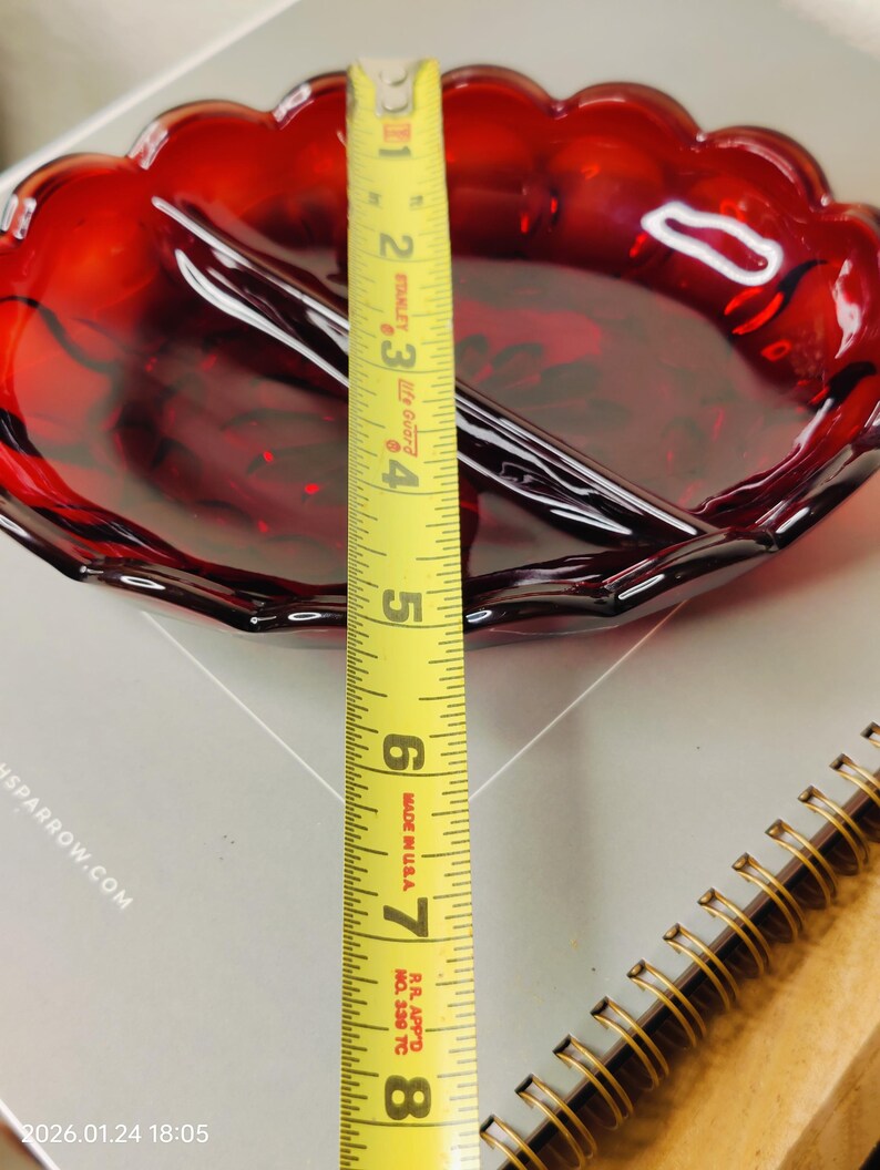 Vintage Imperial Glass Ruby Red Relish Dish | Mid Century Divided Bowl ...