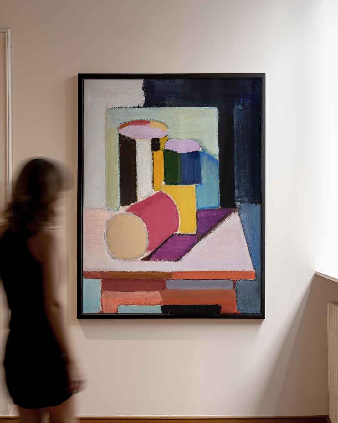 Still Life With Cylinder, Vintage Oil Painting Poster, Modernist Fine ...