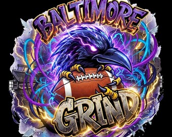 Baltimore Football Raven PNG, Baltimore Grind Mode, Aggressive Purple ...