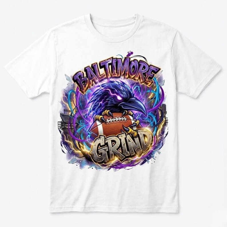 Baltimore Football Raven PNG, Baltimore Grind Mode, Aggressive Purple ...