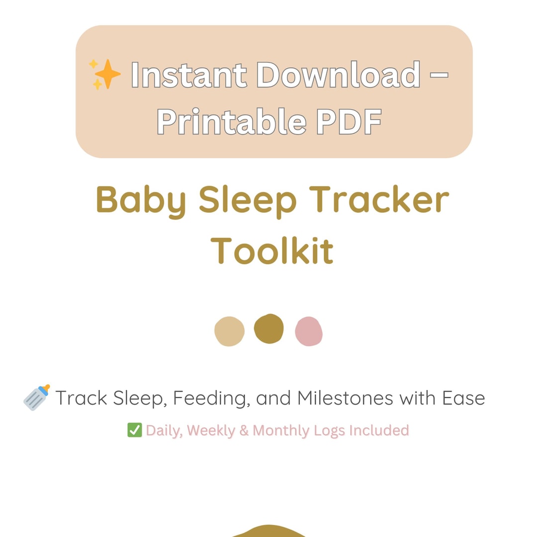 Baby Sleep Tracker Printable | Feeding, Milestone & Sleep Log (PDF) - Etsy