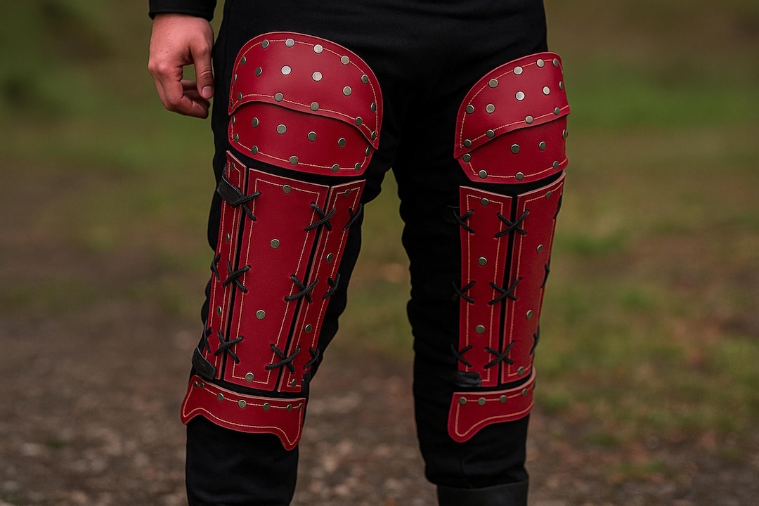 Medieval Style Leather Leg Armor: Steampunk LARP Greaves - Etsy
