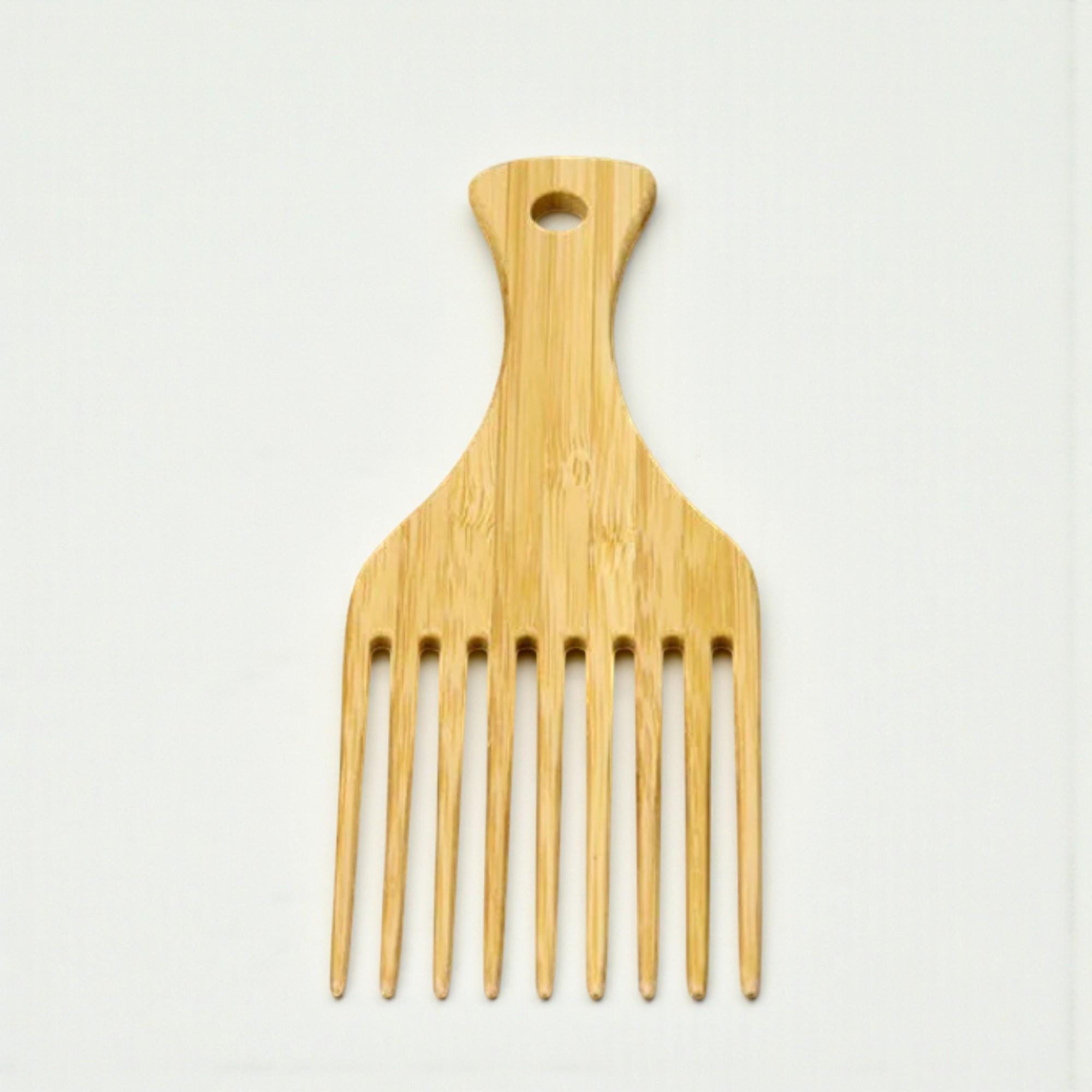 Bamboo Afro Hair Pick | Wide Tooth, Natural Hair Styling - Etsy
