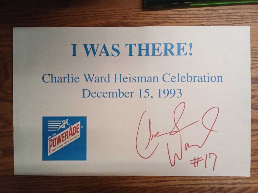 Charlie Ward Heisman Celebration Autographed Poster - Etsy