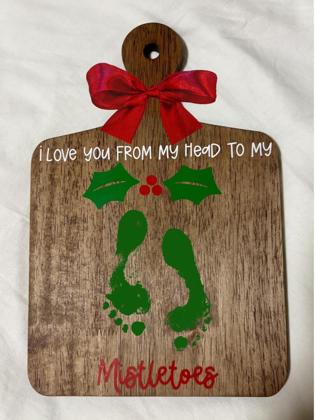 Baby’s First Christmas DIY Footprint I Love You From My Head to My ...