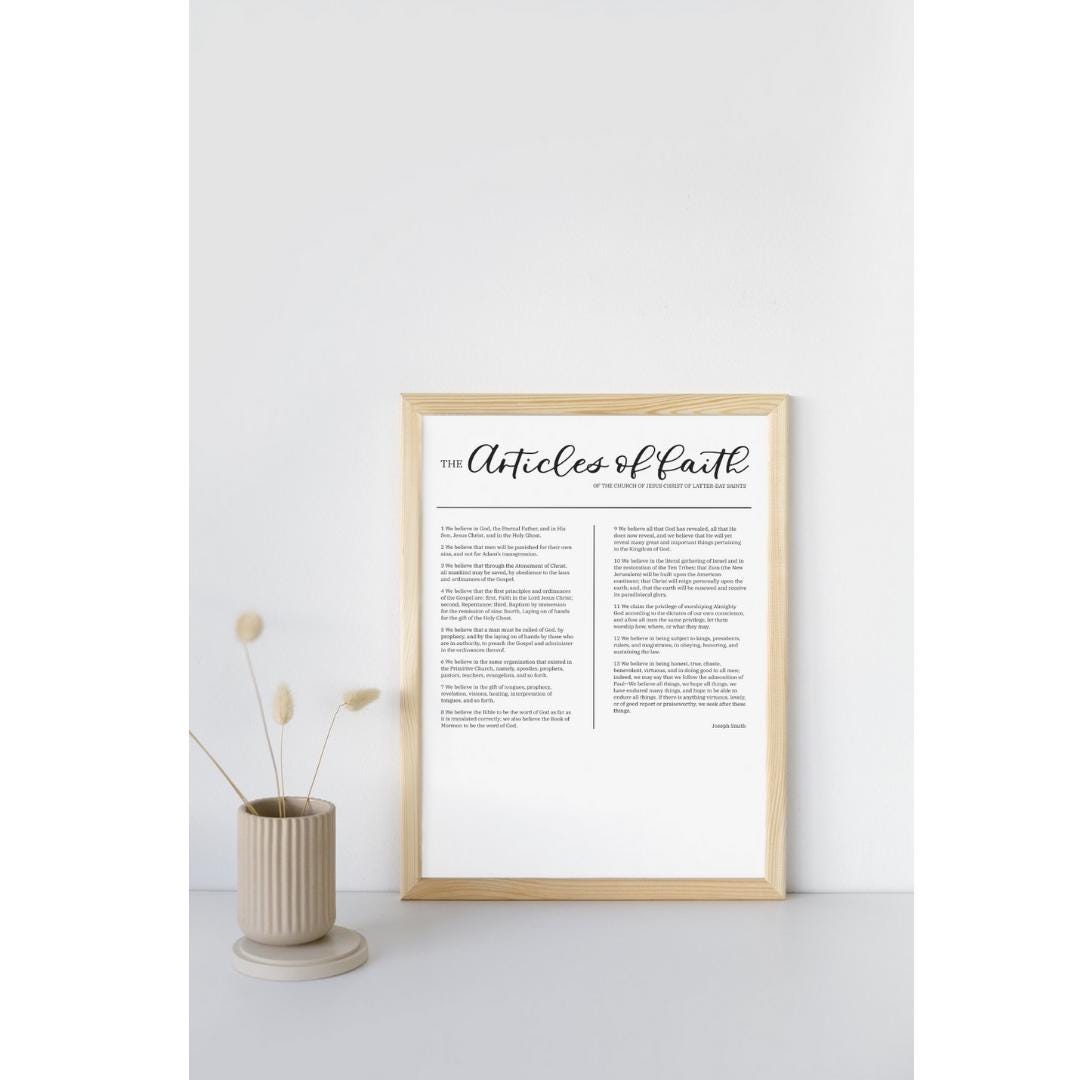 LDS Proclamation | the Articles of Faith - Etsy