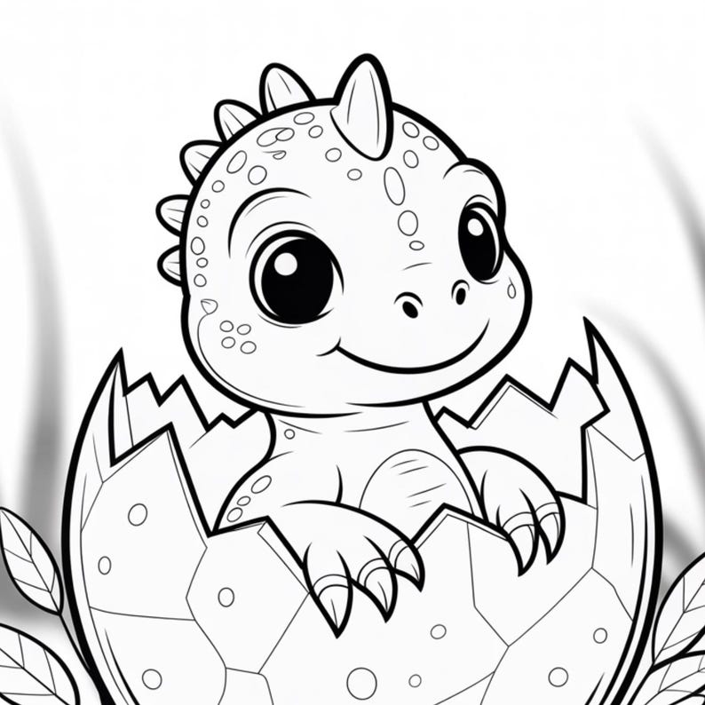 Baby Dinosaur Coloring Pages – Set of 3 Printable Designs (PDF/PNG) - Etsy