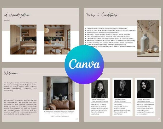 Interior Design Presentation Template, Interior Design Project Proposal ...