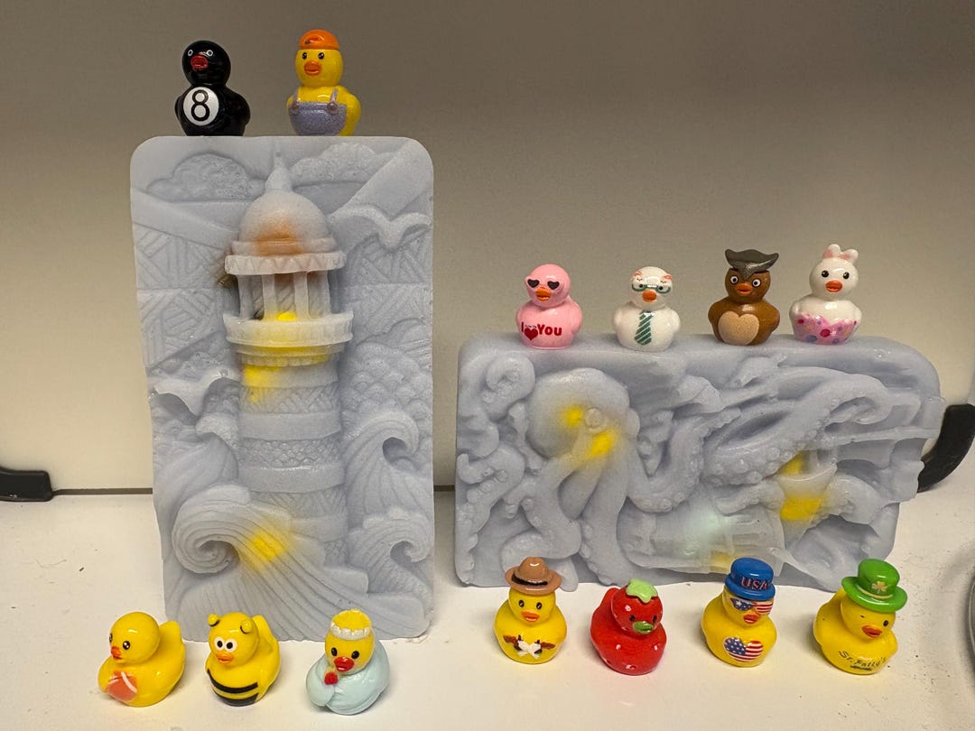 Hand-poured Shea Butter Soap With 3x Embedded Duck Figures - Etsy