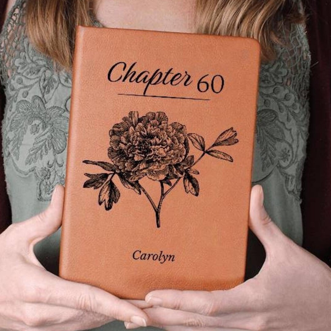 60th Birthday Gift Sister Personalized Chapter 60 Leather Journal Mom ...