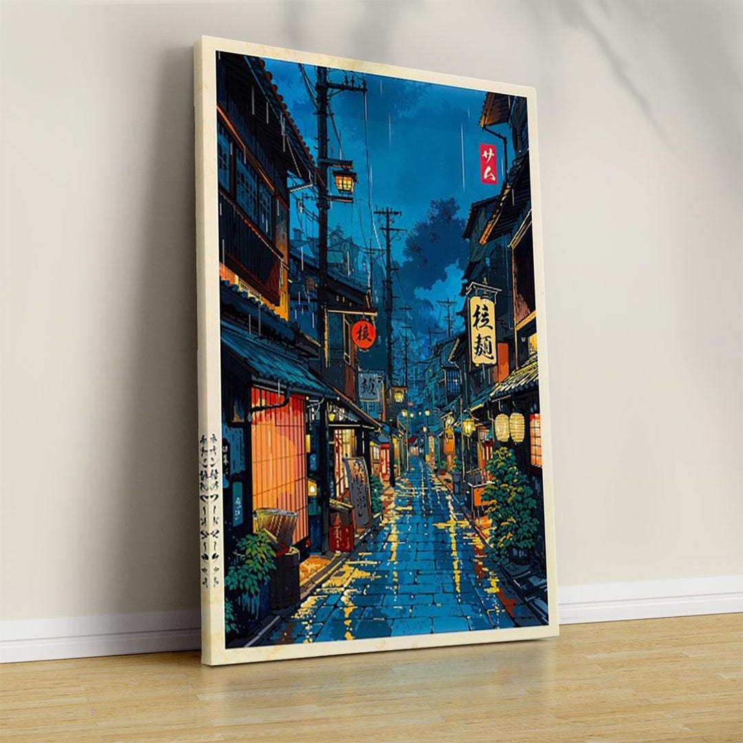 Tokyo Street Print – Anime Ukiyo-e Japanese City Wall Art - Etsy