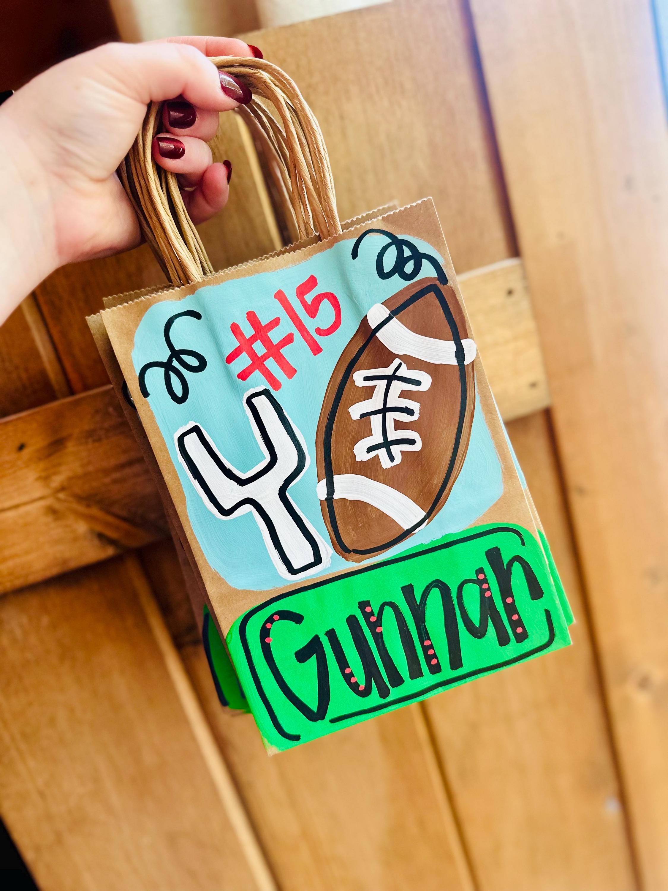 Hand Painted Gift Bags, Sporting Events Ect. - Etsy