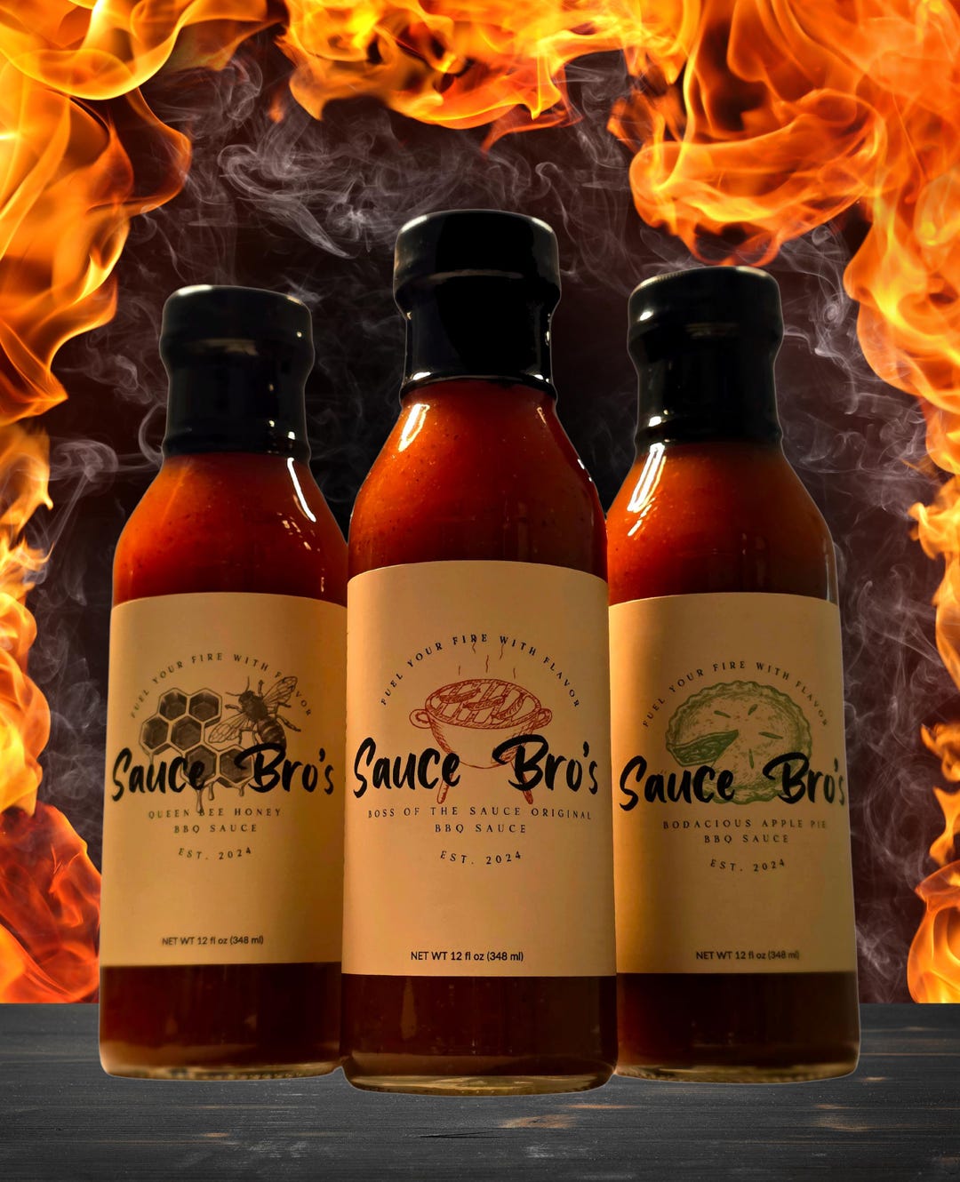 Sauce Bro's - the Legendary Trio, Variety 3-pack, 12oz BBQ Sauce - Etsy