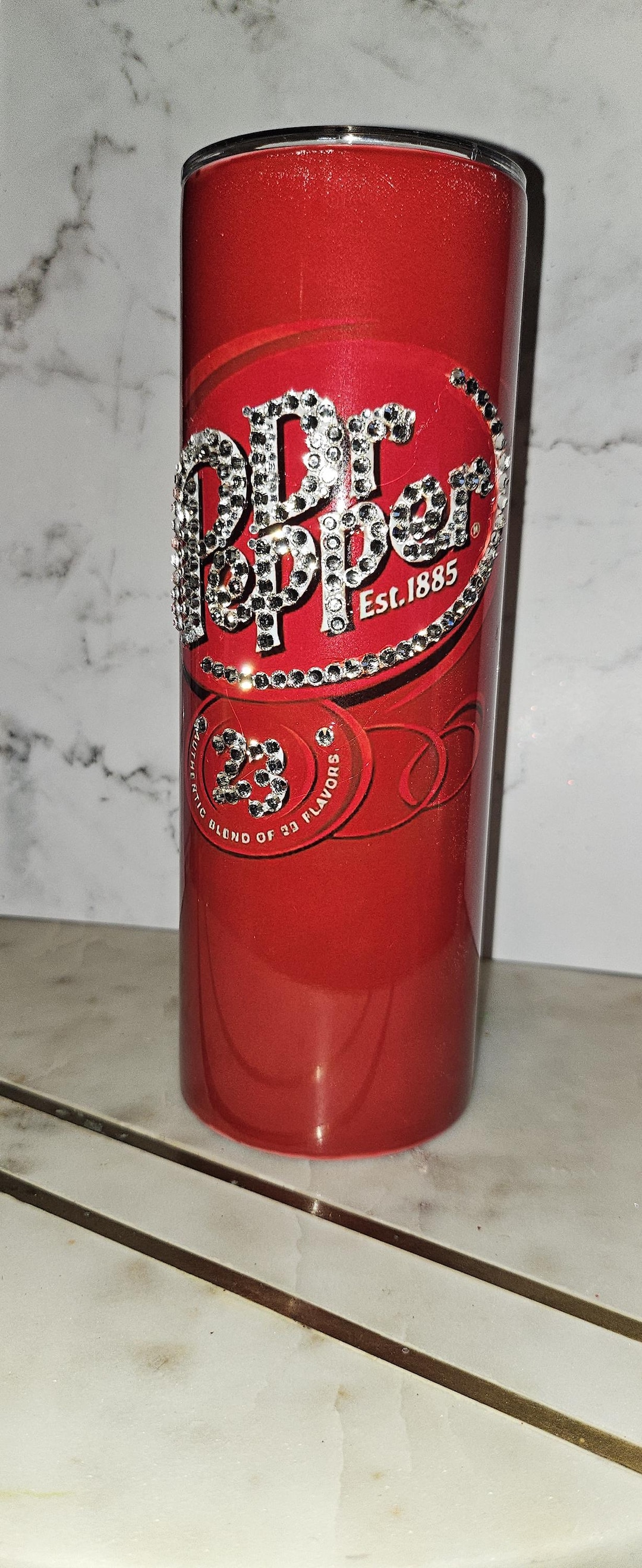 Dr. Pepper Inspired Tumbler Bling - Etsy