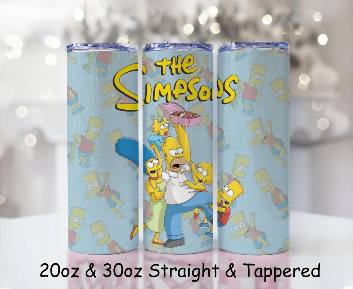 Simpson Tumbler Wrap: 20oz,30oz Straight/tapered Skinny Tumbler PNG ...