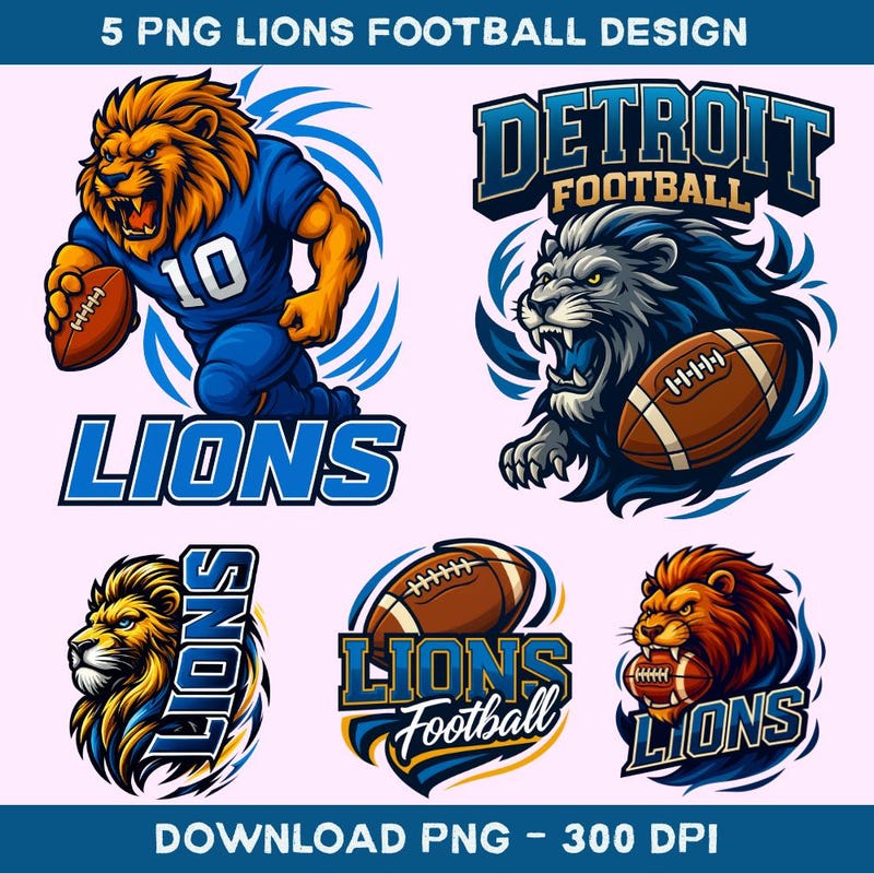 Lions Team Logos Svg - Etsy