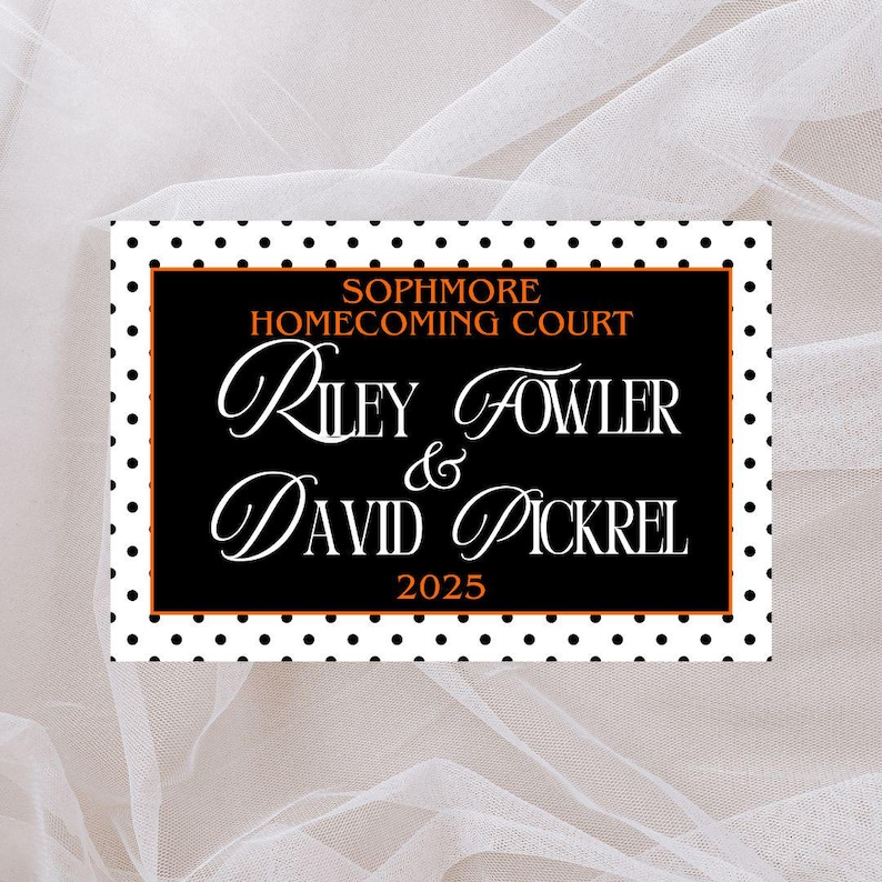 Editable Polka Dot Homecoming Car Sign: Parade Sign (digital Download ...