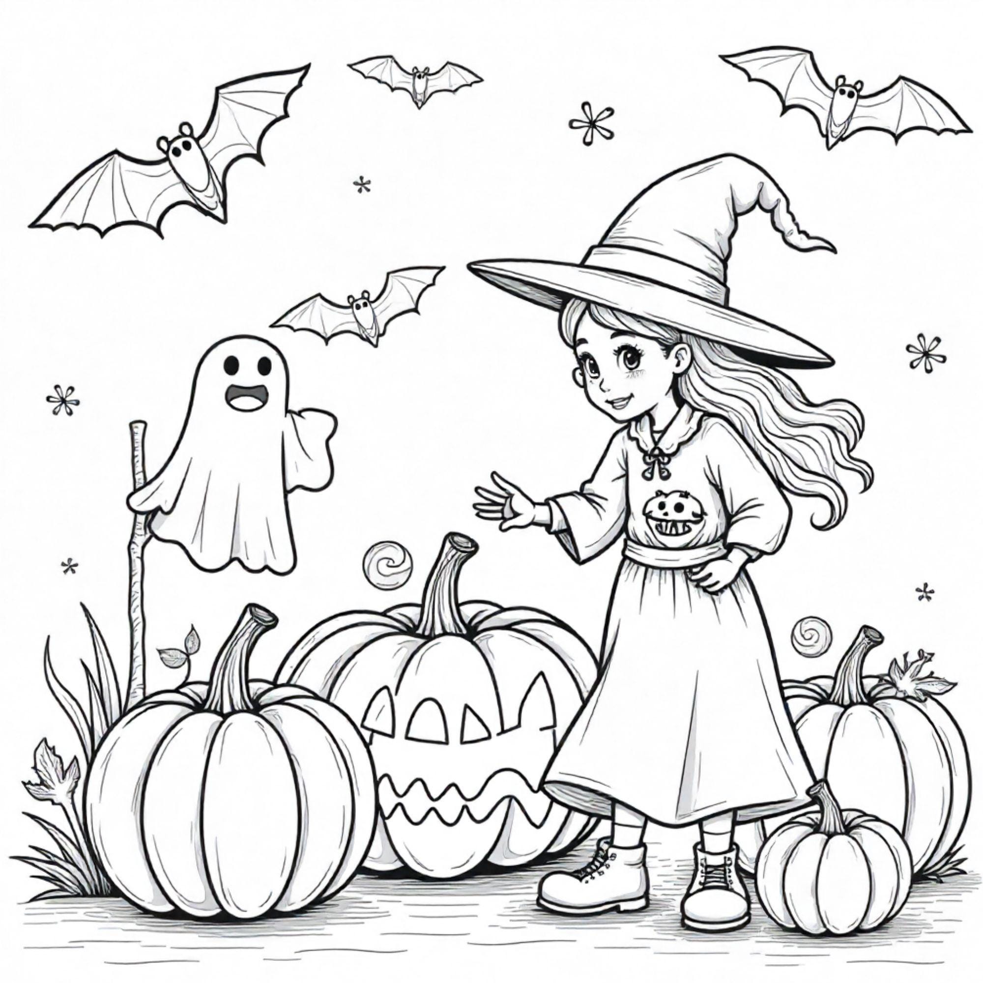Halloween Coloring Book Ages 5-8 - Etsy